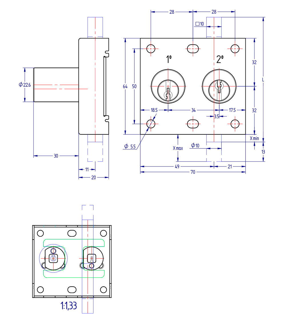 1226 Bolt Lock, Laua Series | AGA